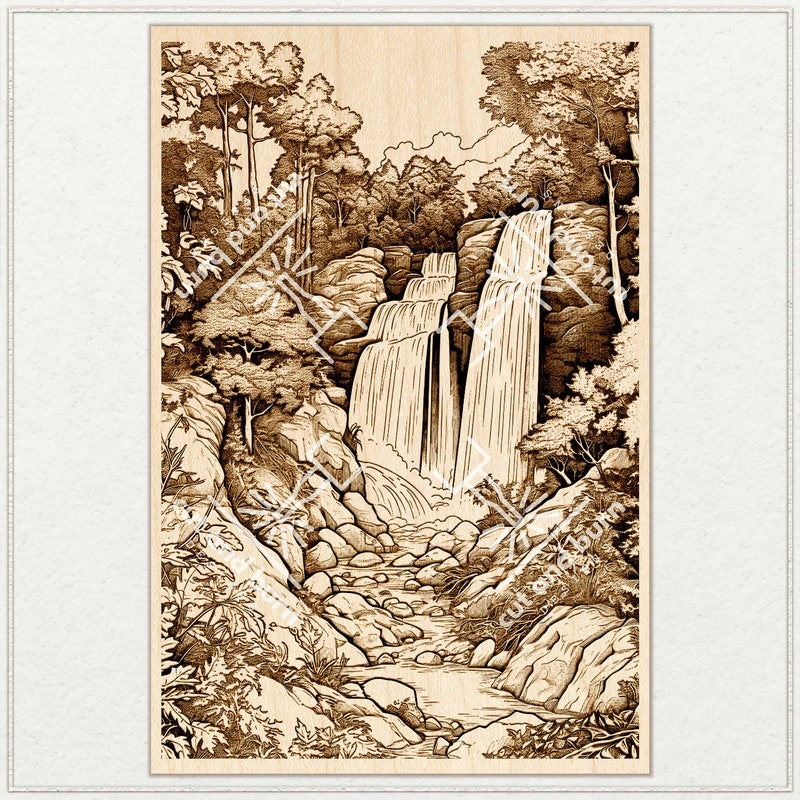 Landscape Rock Engraved - Etsy