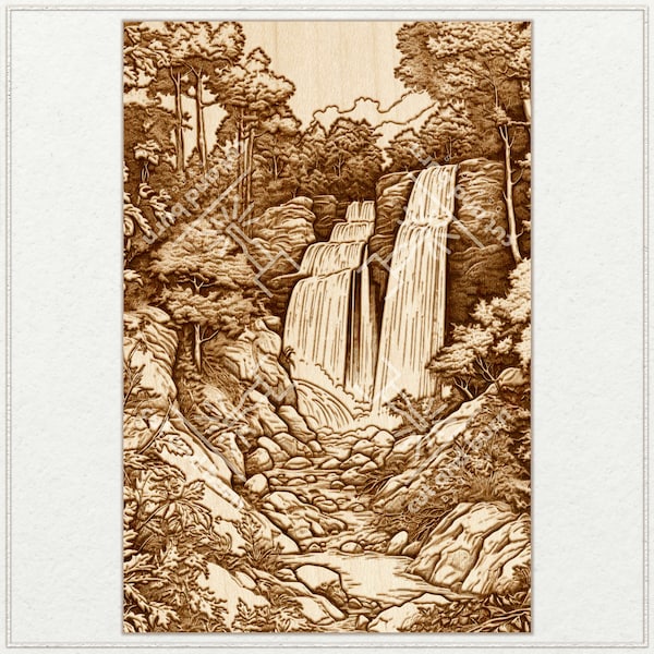 Landscape Rock Engraved - Etsy