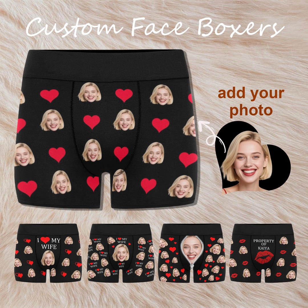 Custom Boxer Briefs With Face,custom Wedding Gift for Bridegroom ...