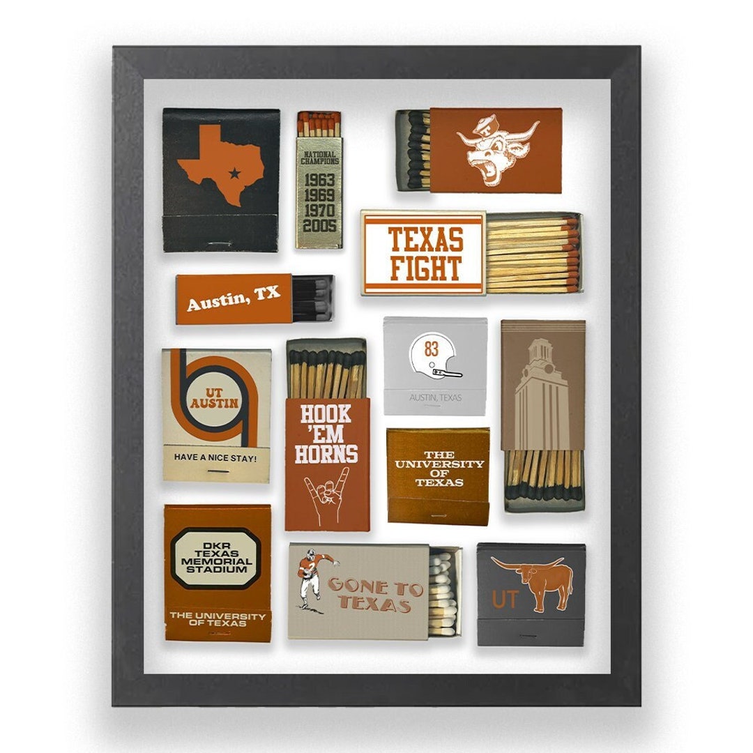 University of Texas Vintage UT Austin Framed Restaurants Print Makes ...