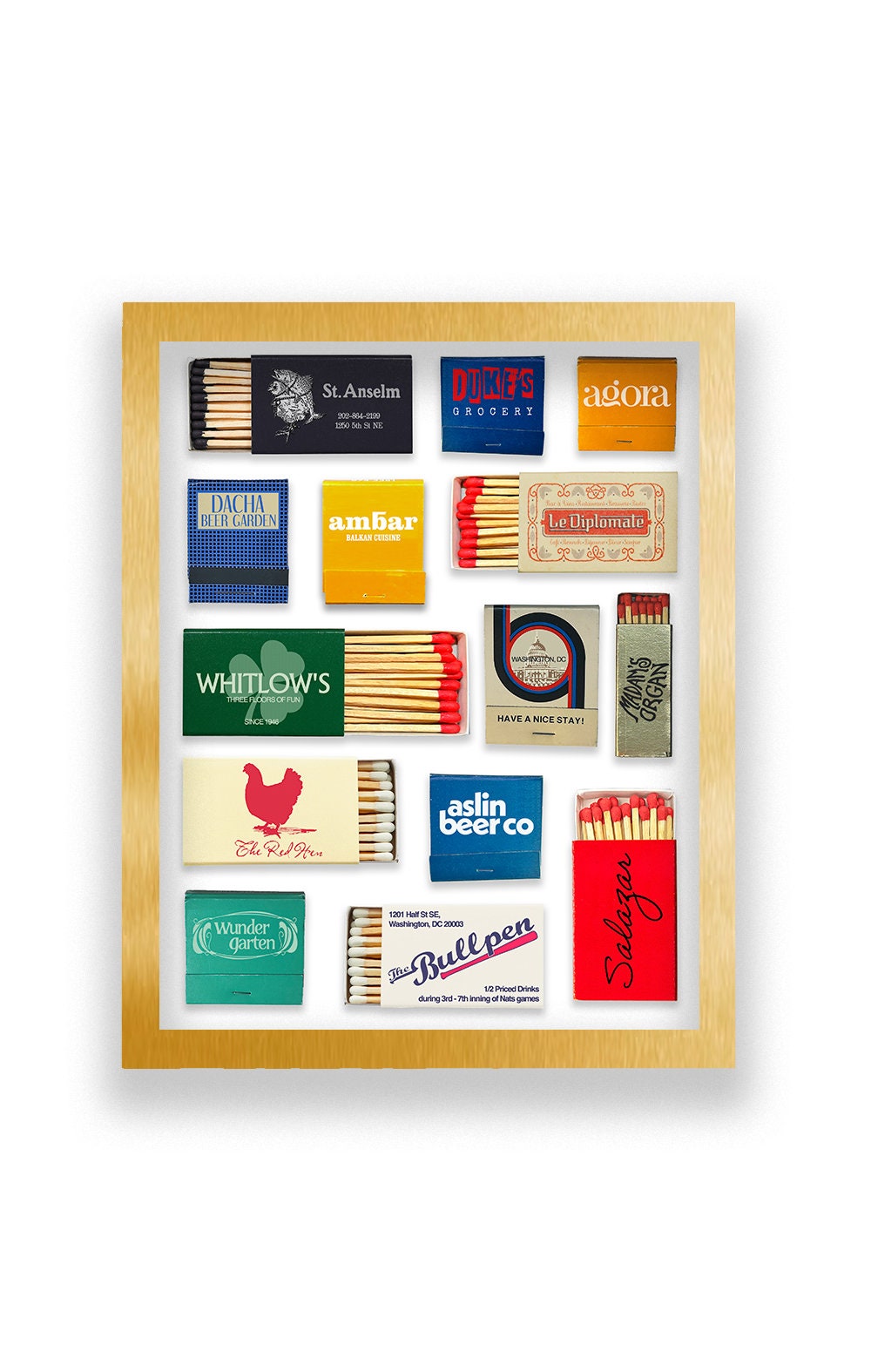 Washington D.C. Matchbox Collage Print PDF Download White - Etsy