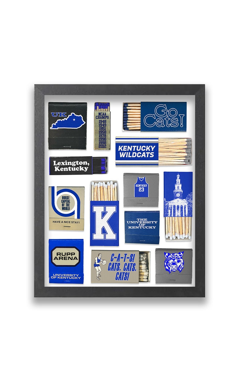 University of Kentucky Matchbox Collage Vintage Wildcats Print - Etsy