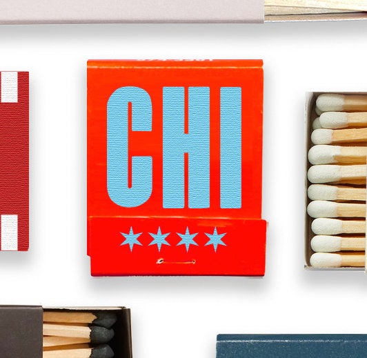 Chicago Eats Matchbox Collage Vintage CHI Framed Restaurants Print ...