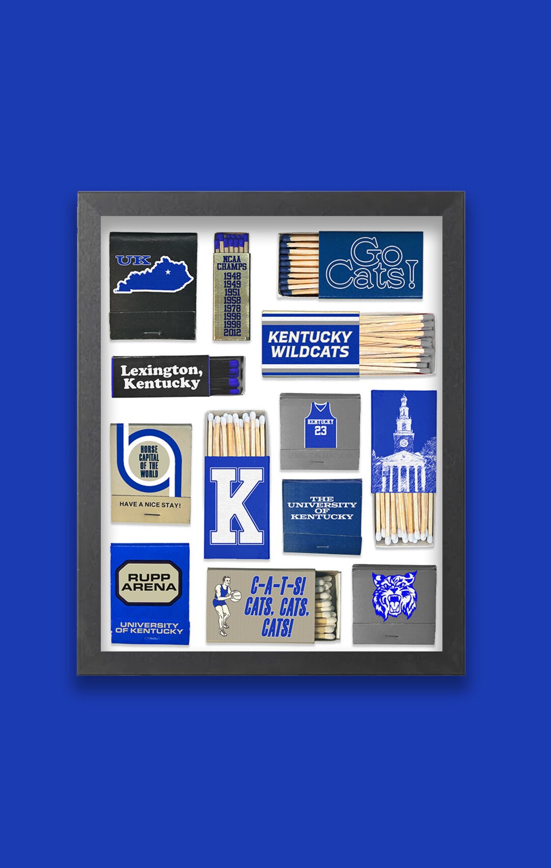 University of Kentucky Matchbox Collage Vintage Wildcats Print - Etsy