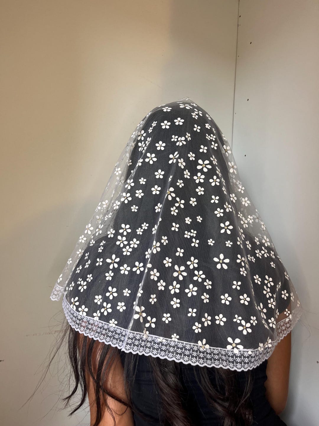 White Floral Kid’s Veil - Etsy