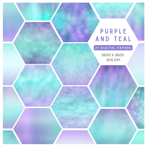 Purple and Teal - Etsy