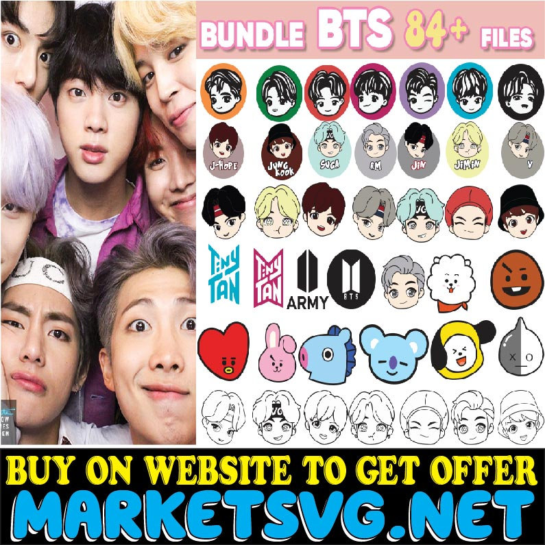 Bundle 84 Files BTS Bundle Svg Bts Svg Kpop Svg Bts Vector - Etsy