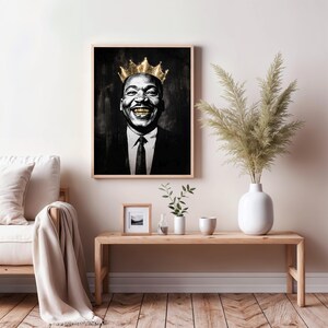 Martin Luther King Wall Art Poster, Civil Rights Icon Tribute Poster ...