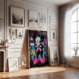 KAWS Inspired Graffiti Wall Art Poster, Kaws Poster, Kaws Print, Kaws ...