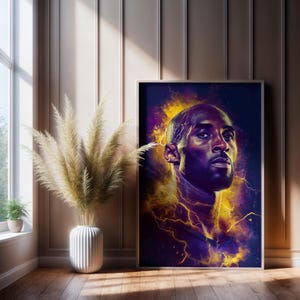 Kobe Bryant Poster, Kobe Bryant Print, Kobe Bryant Wall Art, Basketball ...