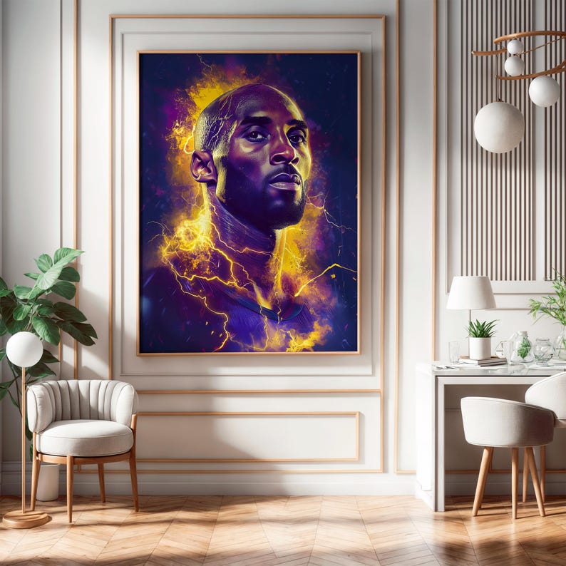 Kobe Bryant Poster, Kobe Bryant Print, Kobe Bryant Wall Art, Basketball ...