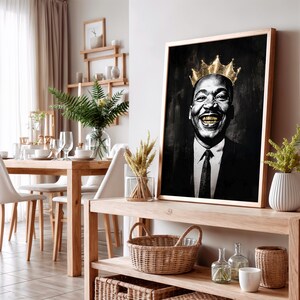 Martin Luther King Wall Art Poster, Civil Rights Icon Tribute Poster ...