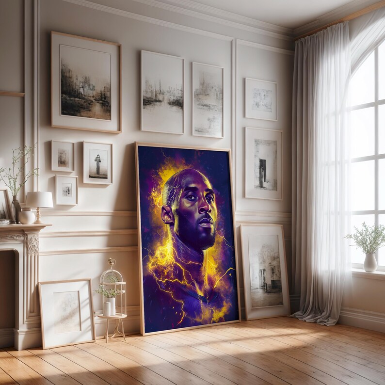 Kobe Bryant Poster, Kobe Bryant Print, Kobe Bryant Wall Art, Basketball ...