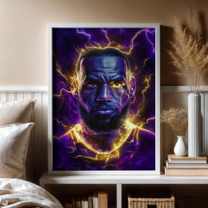Lebron James Wall Art, King James, the Lakers, Basketball Print, NBA ...