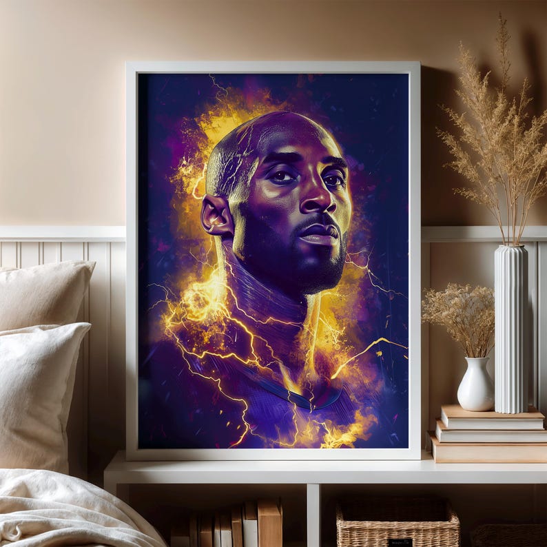 Kobe Bryant Poster, Kobe Bryant Print, Kobe Bryant Wall Art, Basketball ...