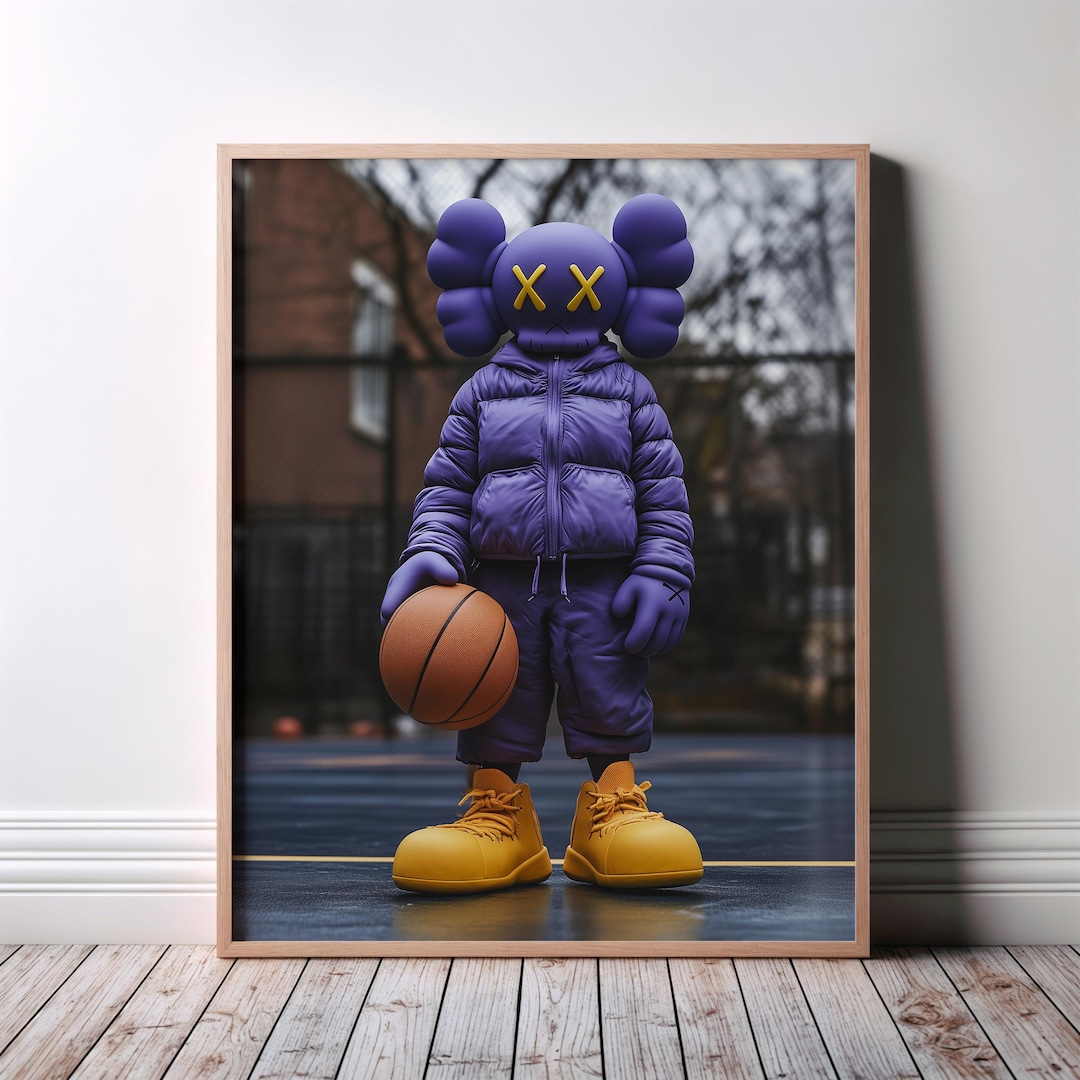 KAWS Basketball Wall Art Poster, Kaws Poster, Kaws Print, Kaws Wall Art ...