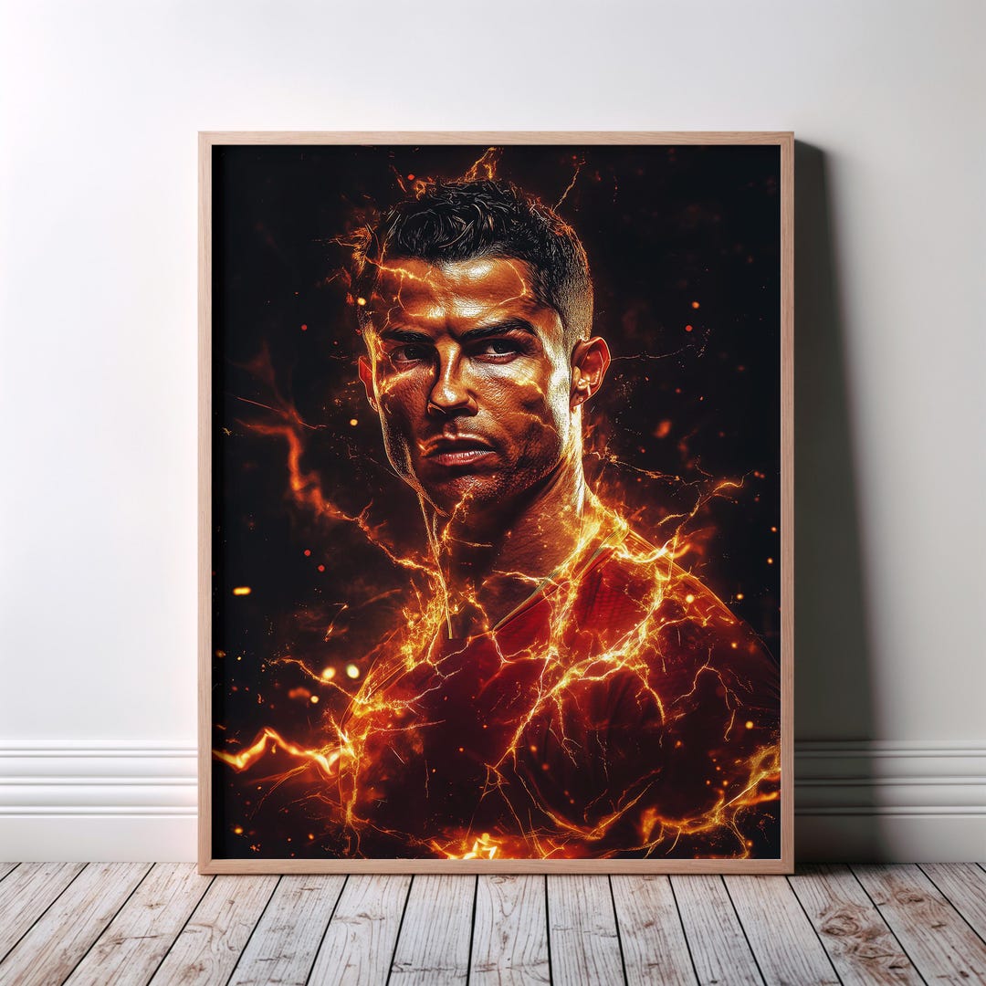 Cristiano Ronaldo Wall Art Poster, Ronaldo Fan Art Gift, Football ...
