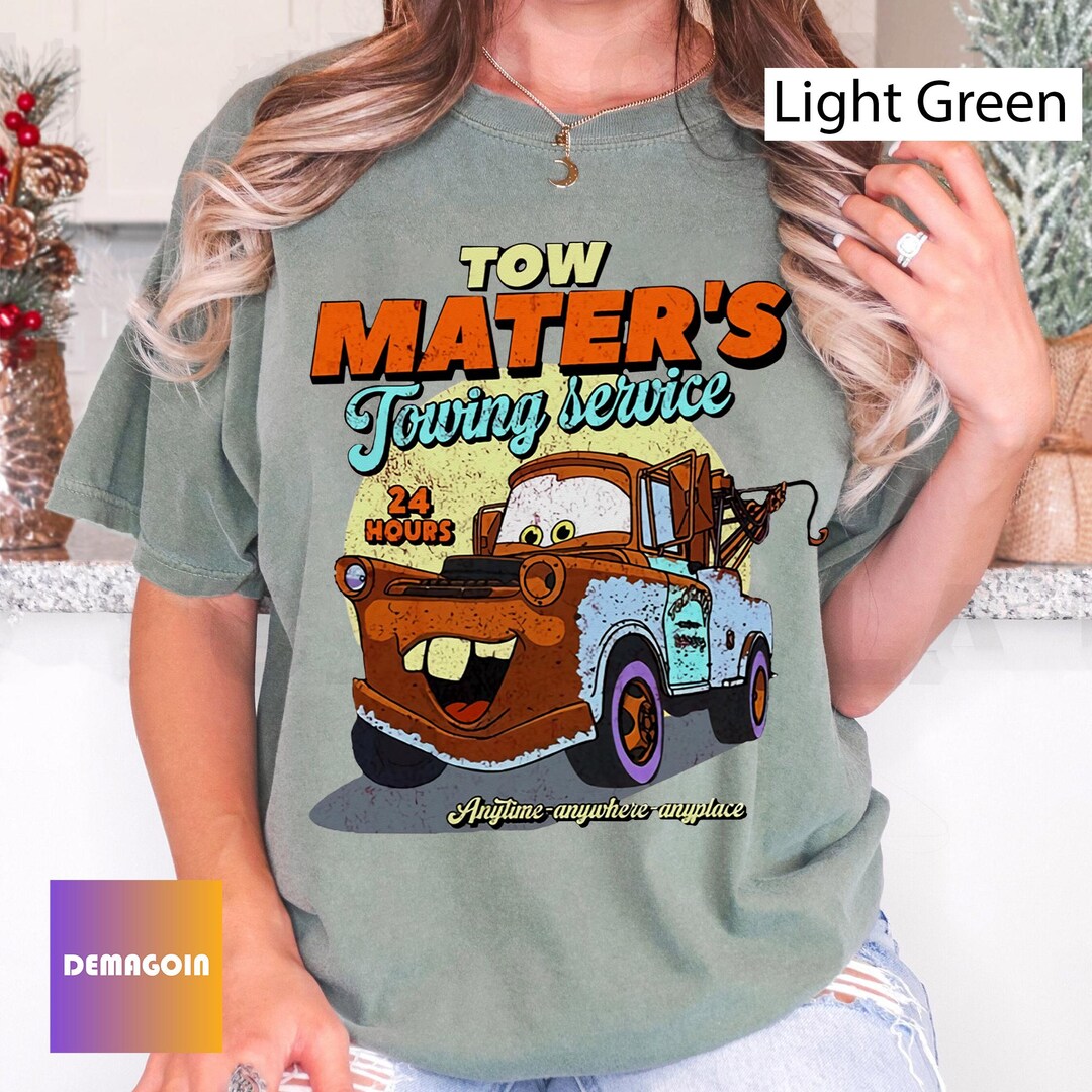 Tow Mater Towing Shirt, Pixar Cars Mechanic Graphic Tee, Vintage Tow ...