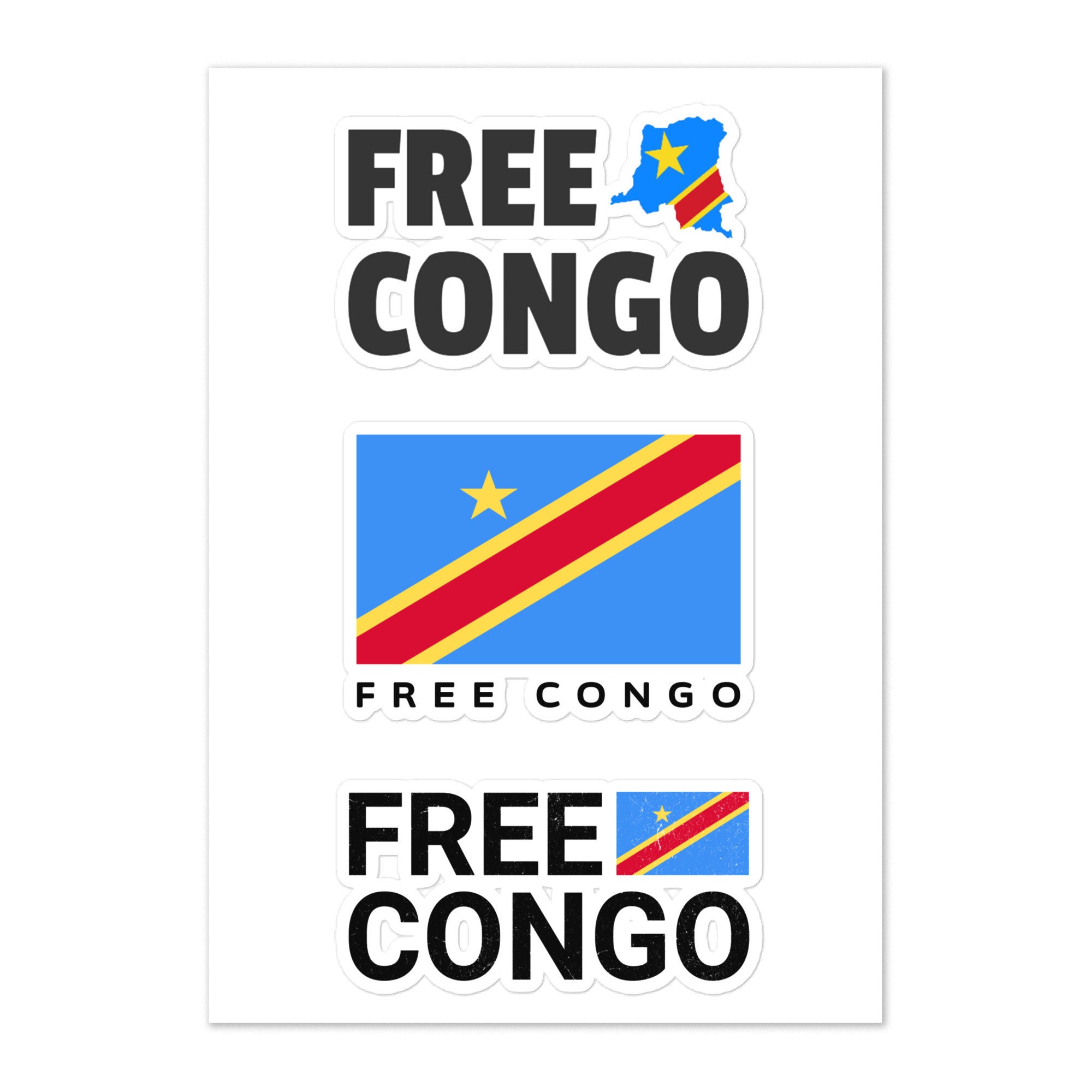 Free Congo Sticker Pack, Congo Flag Support, Save Congo, Congolese ...