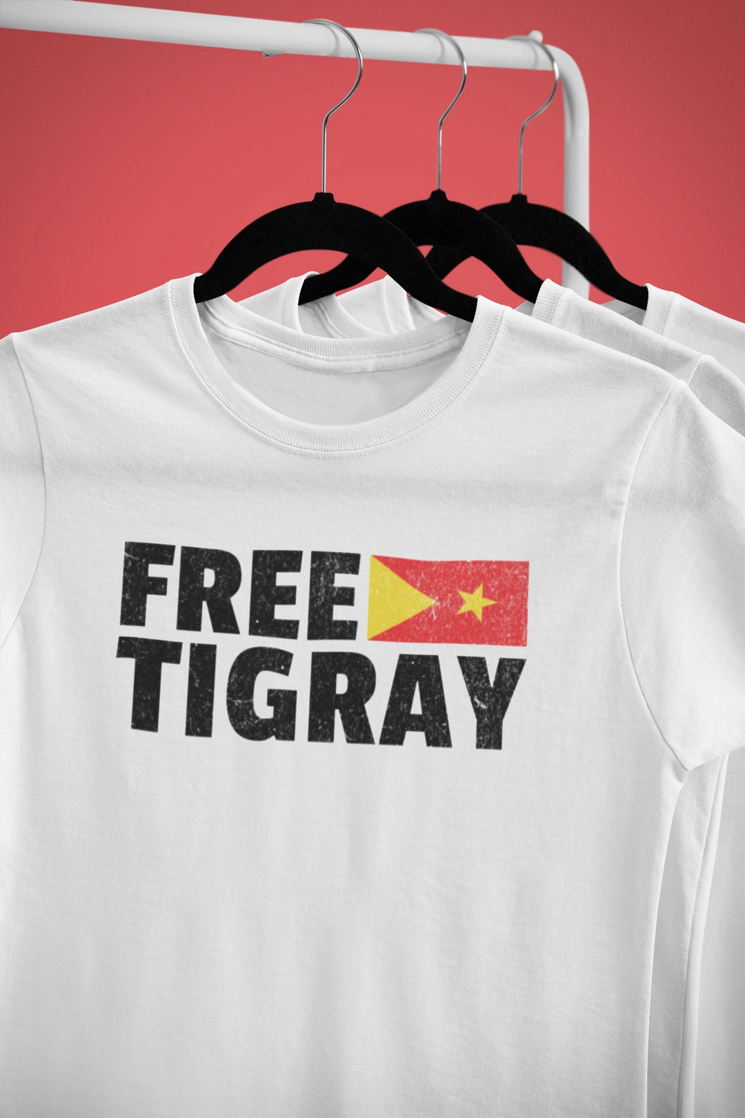 Free Tigray Tee, Tegaru Flag T-shirt, Support Tigray, Stand With Tigray ...