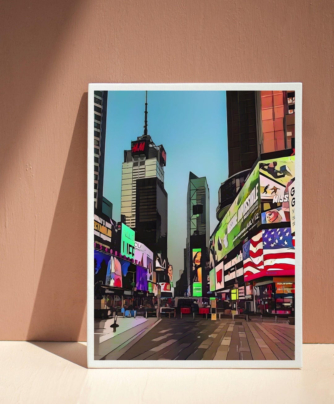 Time Square Art Print | New York City Travel Poster | Illustration ...