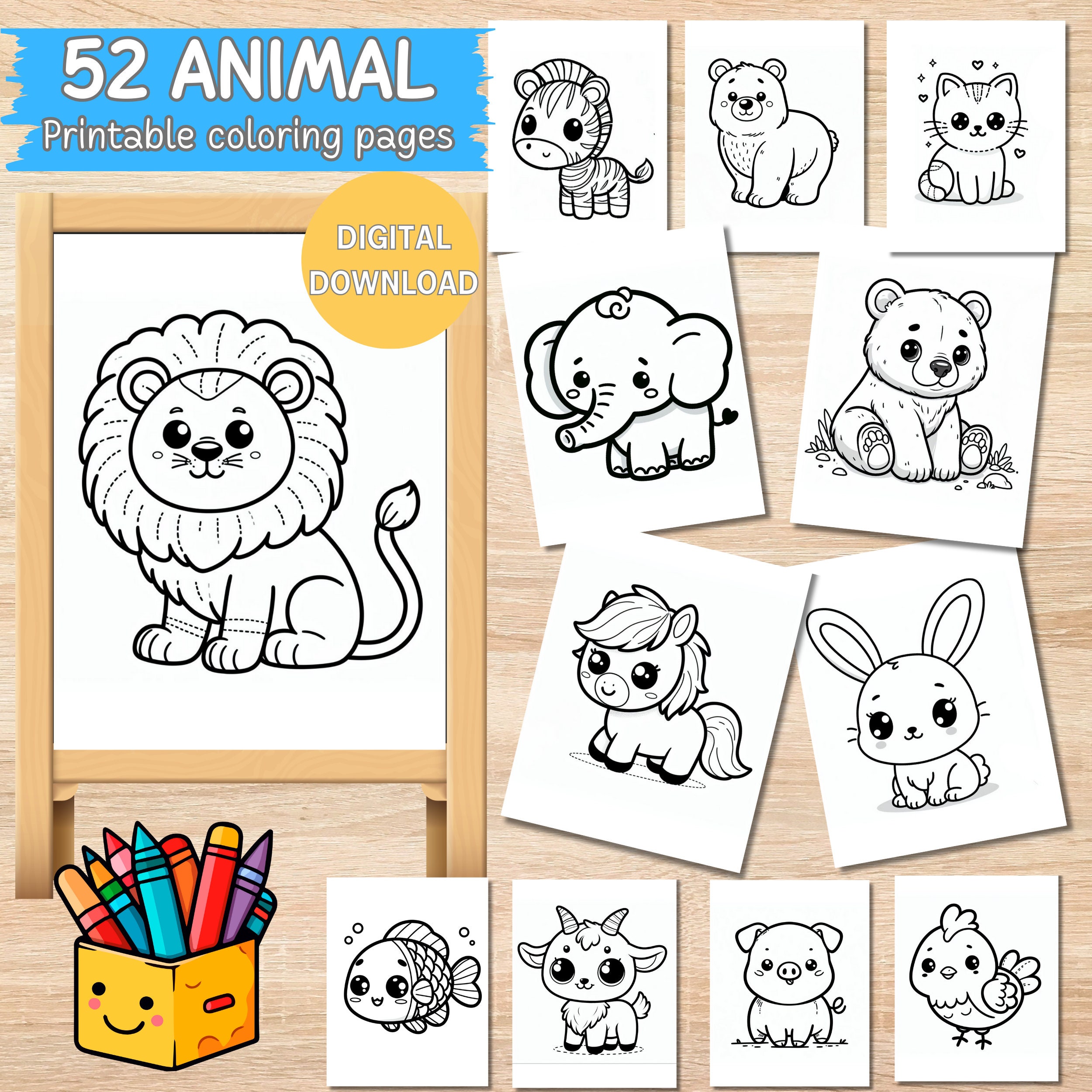 52 Easy Coloring Pages for Kids, Toddlers, Preschoolers Toddlers ...