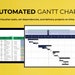 Automated Project Management Gantt Chart Template (microsoft Excel) - Etsy