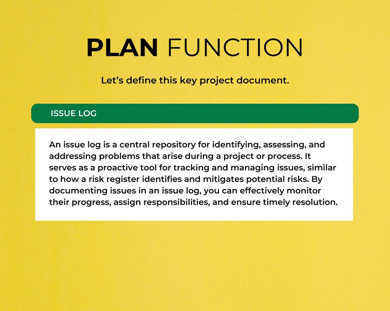 Issue Management Tool | Project Management | Issue Log | Project ...