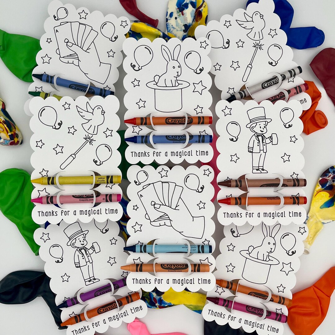 Magic Show Party Favor: Kids Birthday Goodie Bags With Crayons - Etsy