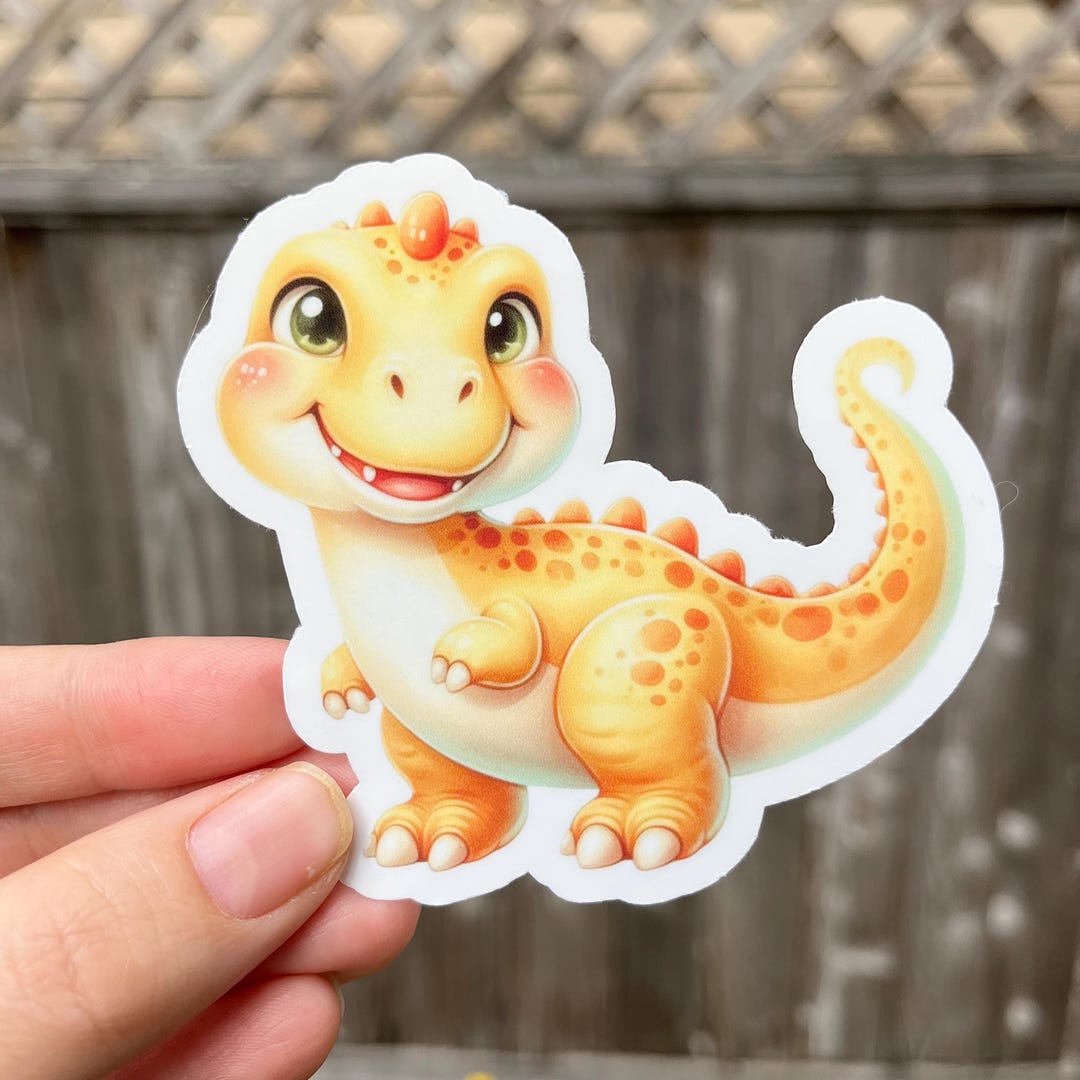 Dinosaur Sticker, Laptop Decal, Prehistoric Animal Sticker for Water ...