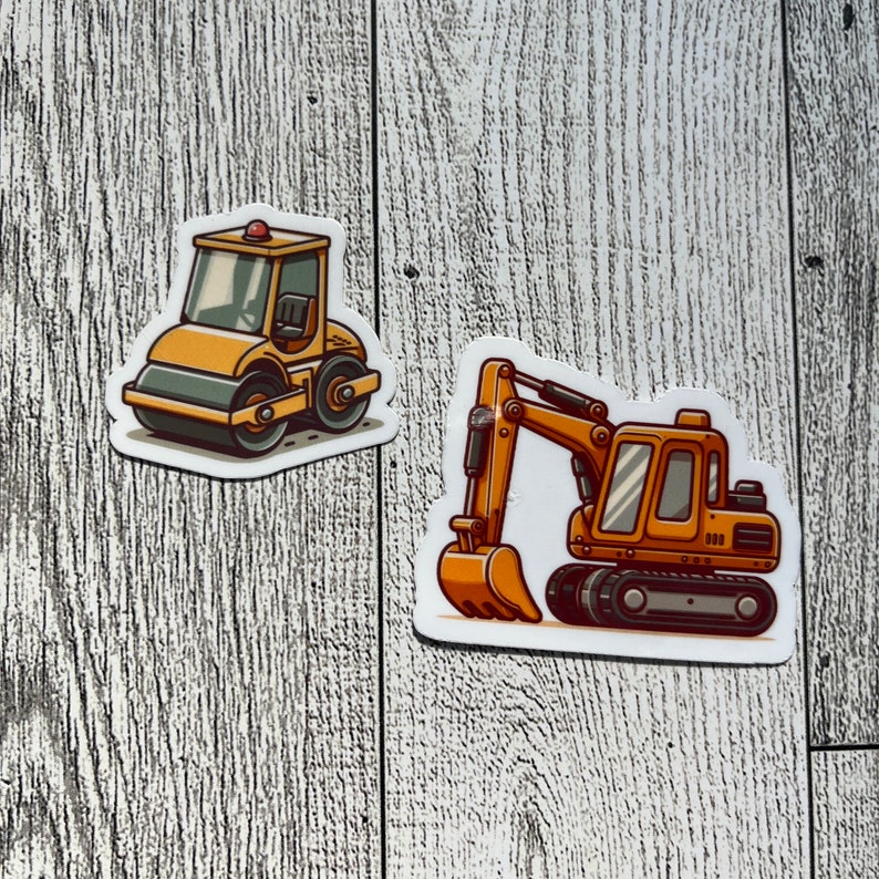 Construction Vehicle Stickers: Kid's Party Favor, Craft Stickers - Etsy