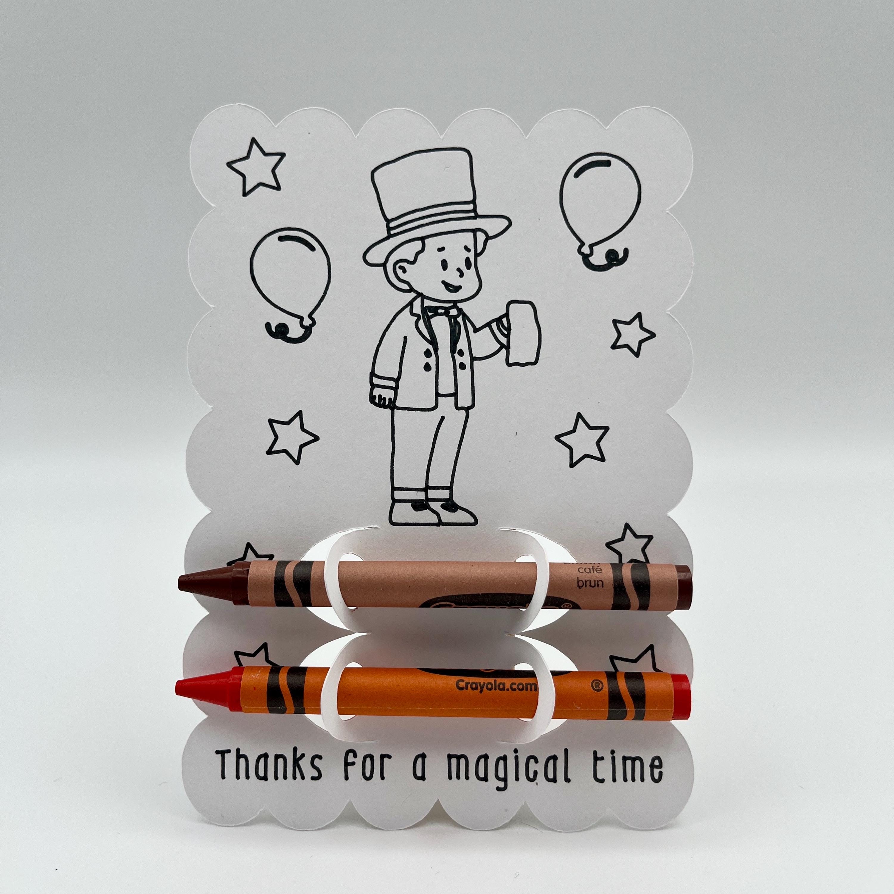 Magic Show Party Favor: Kids Birthday Goodie Bags With Crayons - Etsy