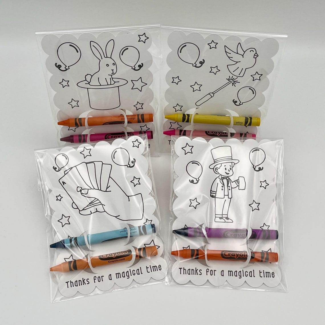 Magic Show Party Favor: Kids Birthday Goodie Bags With Crayons - Etsy