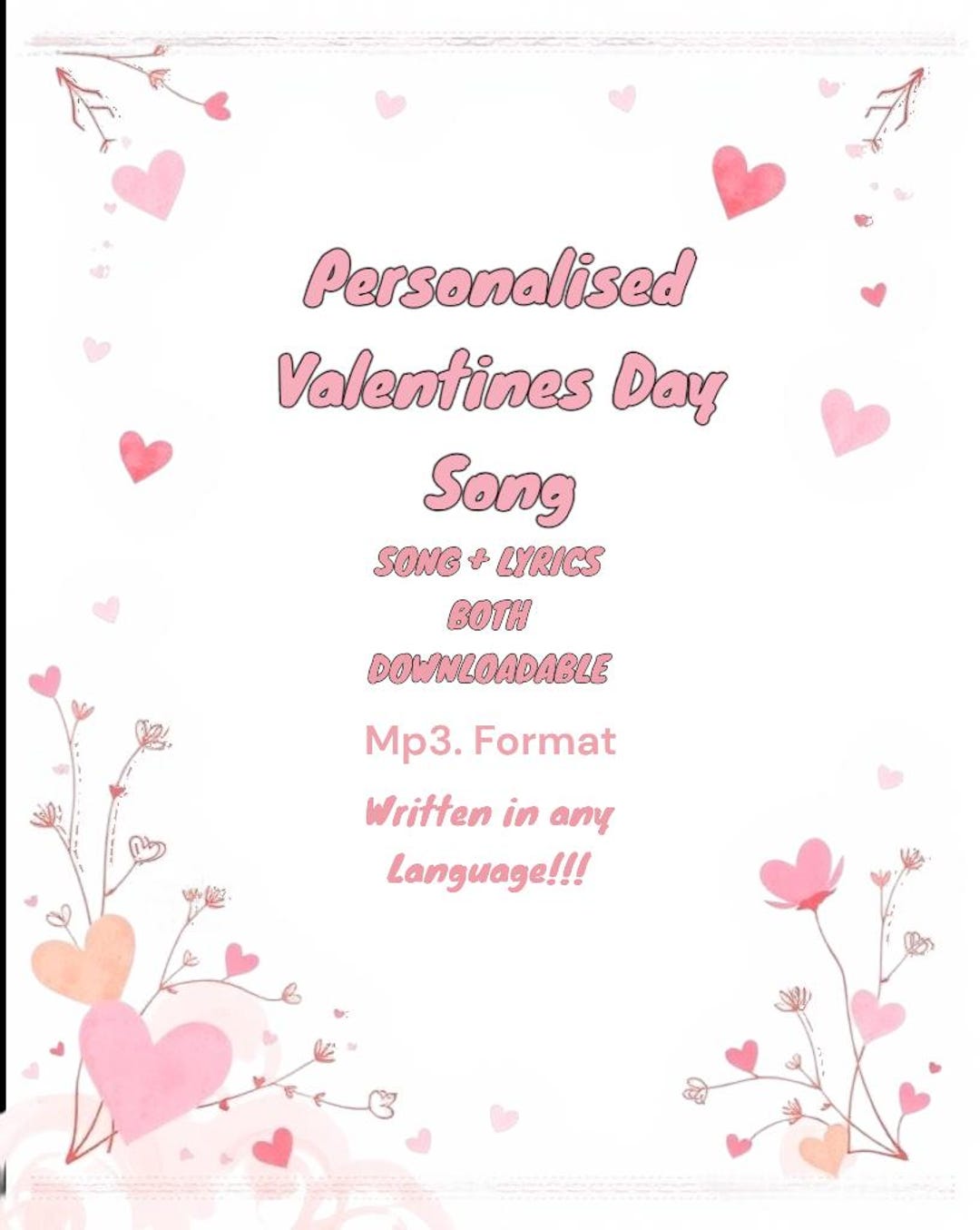 Personalized Valentine's Day Song Custom Unique Song for Any Occasion ...
