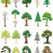 100 Different Tree Cliparts, Digital Download, Clipart, Spring Clipart ...