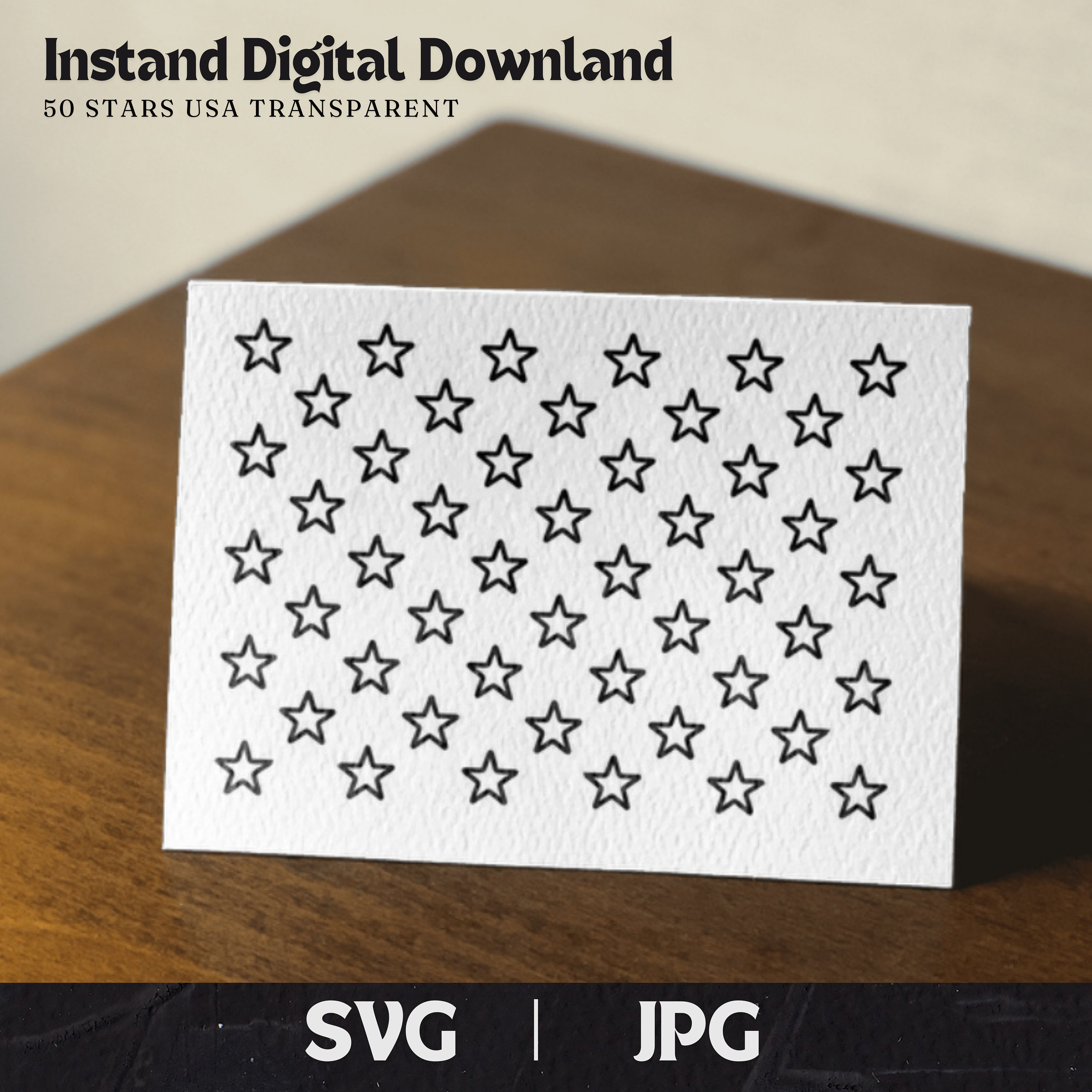 50 STARS Svg, American Flag Stars Svg, United States of America SVG ...
