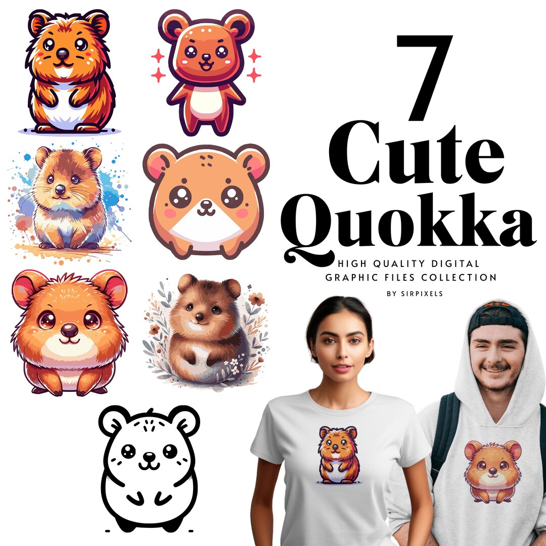 7 Cute Quokka High Quality Digital Download Graphic Art Files Image ...