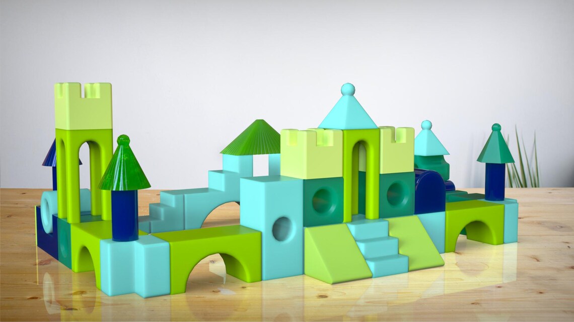 3D Printable Building Blocks for Kids | Modular Castle Toy Set | Baby ...