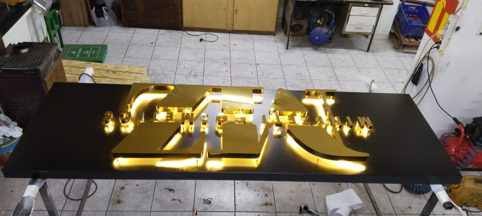 Rose Gold Sign, Custom Gold Sign, Gold Metal Sign, Gold Letter, Gold ...