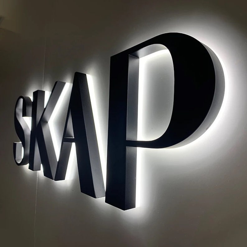 Metal Signage, Brushed Metal Logo, 3d Metal Sign, Metal Sign Custom ...