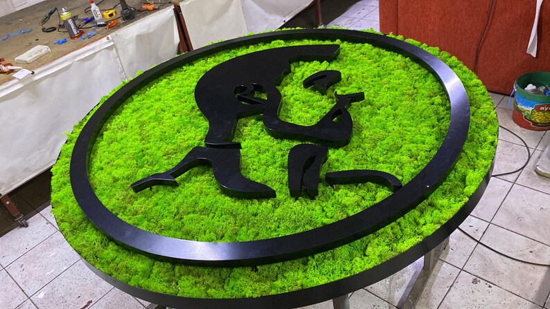 Moss Signs, Preserved Moss Art, Framed Moss Office Moss Art, Moss Walls ...