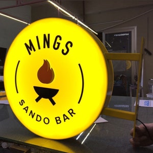 Outdoor Round Sign, Round Acrylic Sign, Light Box Sign Board, Double ...