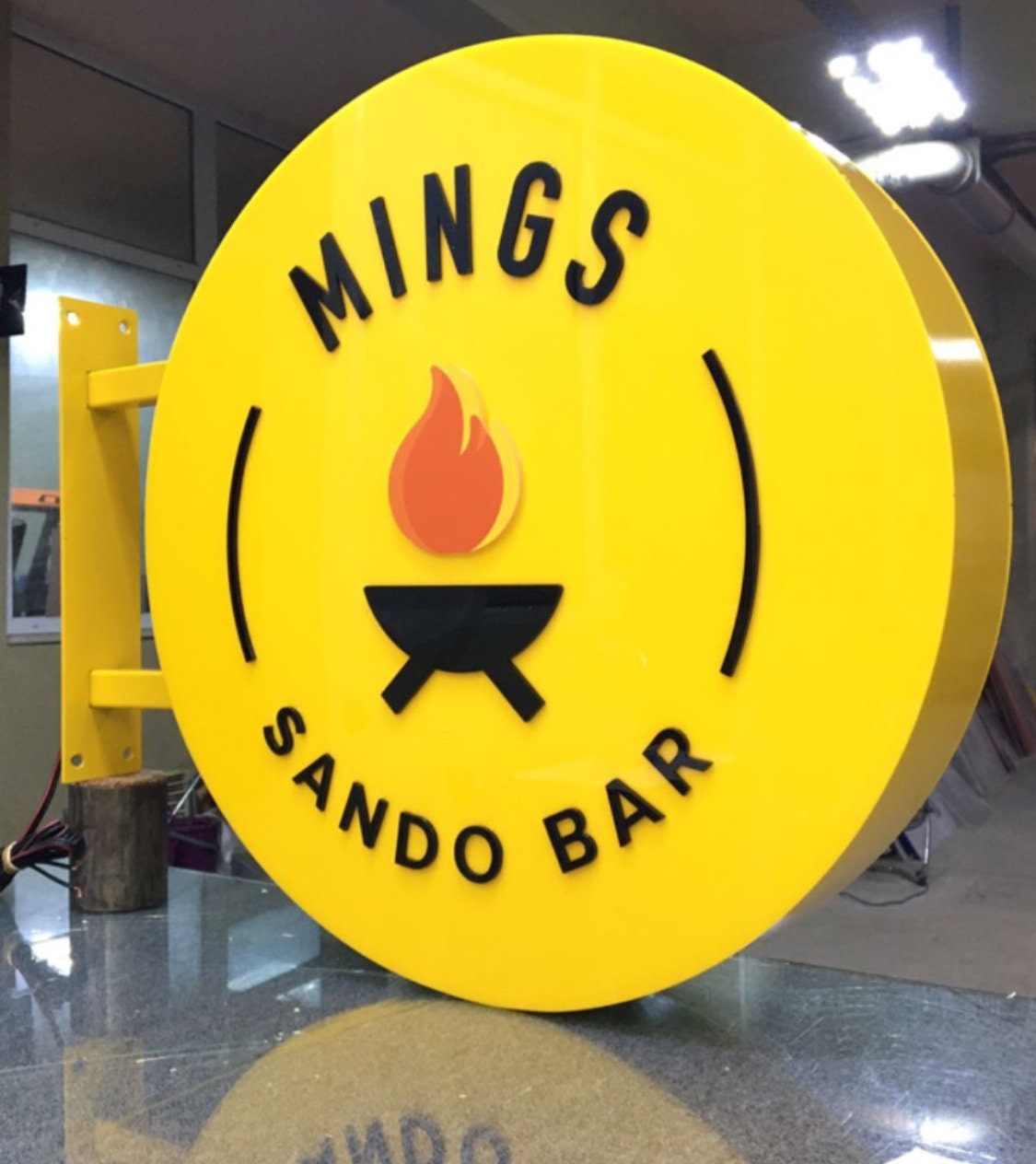 Outdoor Round Sign, Round Acrylic Sign, Light Box Sign Board, Double ...