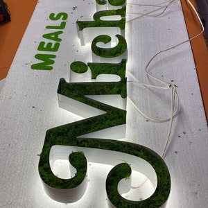 Moss Lettering, Moss Wall Art, Moss Wall, Moss Office, Moss Signs, Moss ...