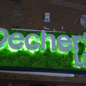 Moss Lettering, Moss Wall Art, Moss Wall, Moss Office, Moss Signs, Moss ...