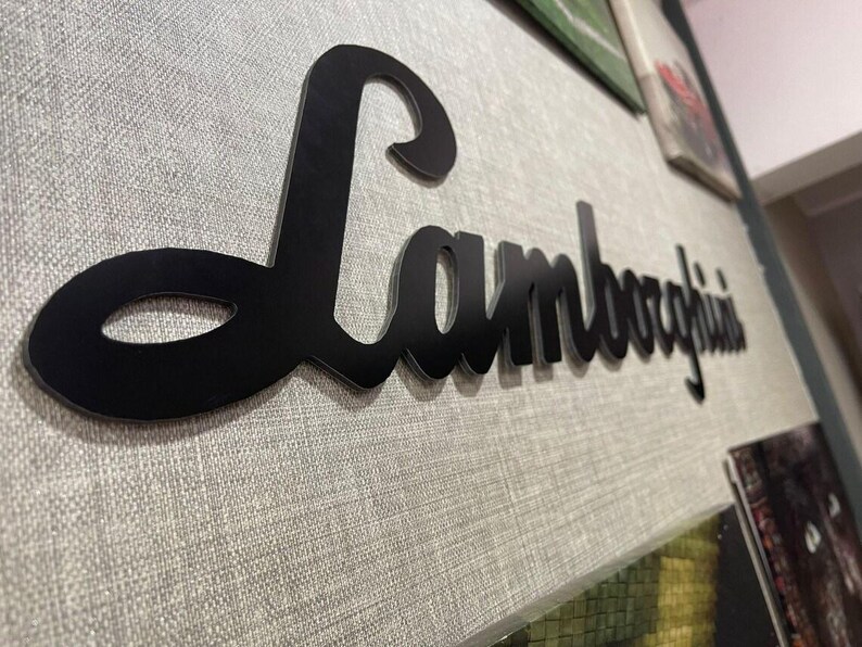 Lamborghini Sign, Lamborghini Decor, Lamborghini, Lamborghini Wall Art ...