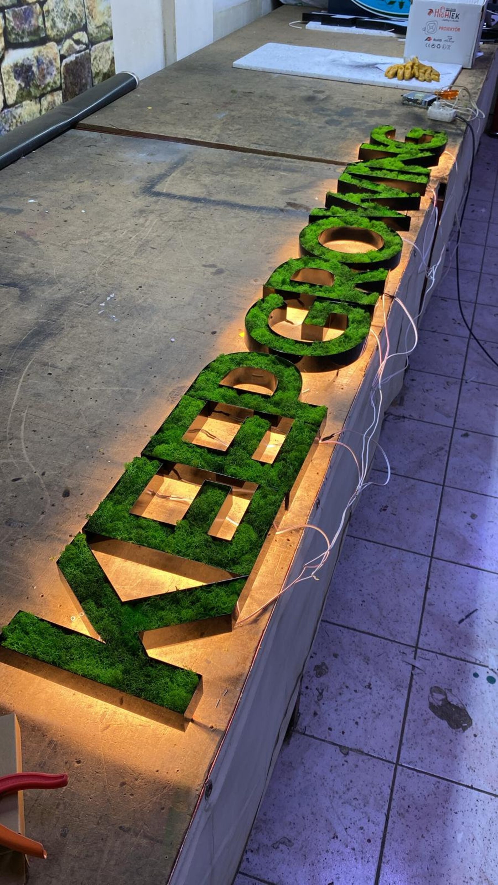 Moss Sign, Moss Covered Letters, Moss Art Letters, Logo Moss Wall ...