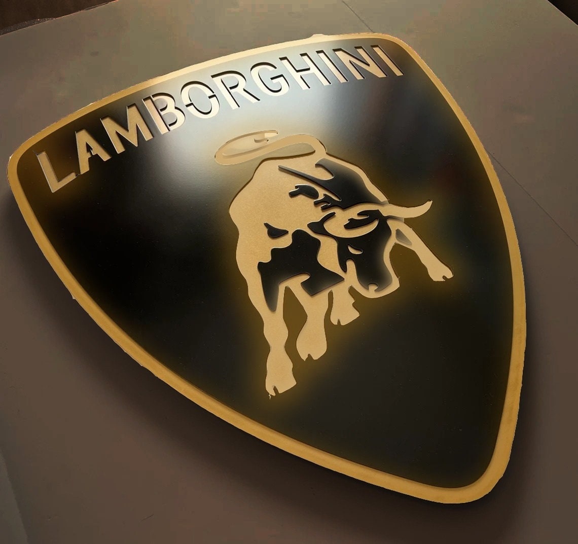 Lamborghini Sign, Lamborghini Decor, Lamborghini, Lamborghini Wall Art ...