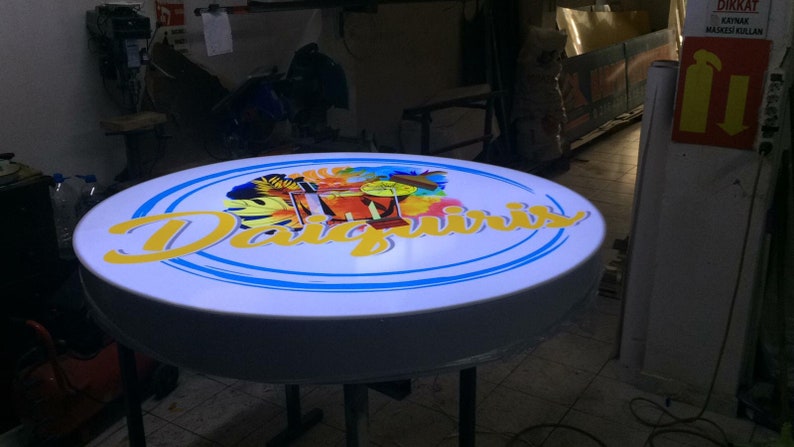 Outdoor Round Sign, Round Acrylic Sign, Light Box Sign Board, Double ...
