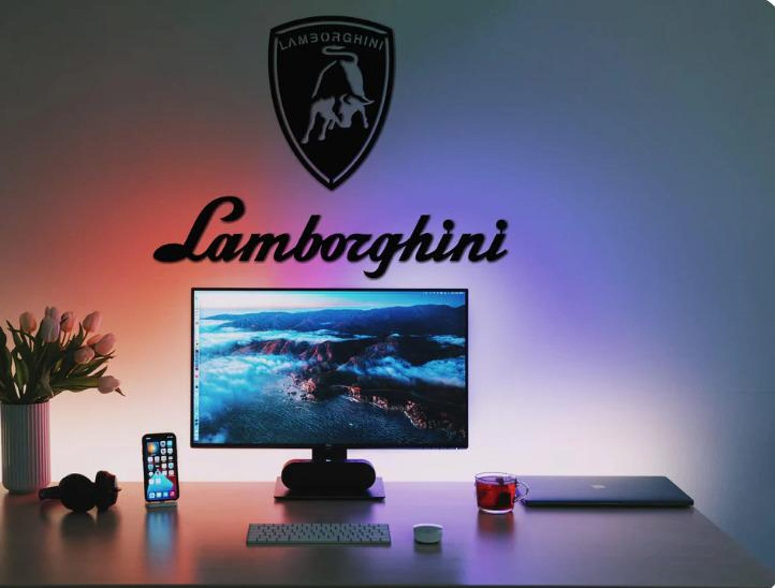 Lamborghini Sign, Lamborghini Decor, Lamborghini, Lamborghini Wall Art ...